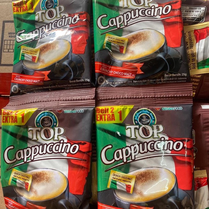Jual [1 RENCENG 15 SACHET] Top Kopi CAPPUCCINO Coffee Instant Bubuk 25 ...