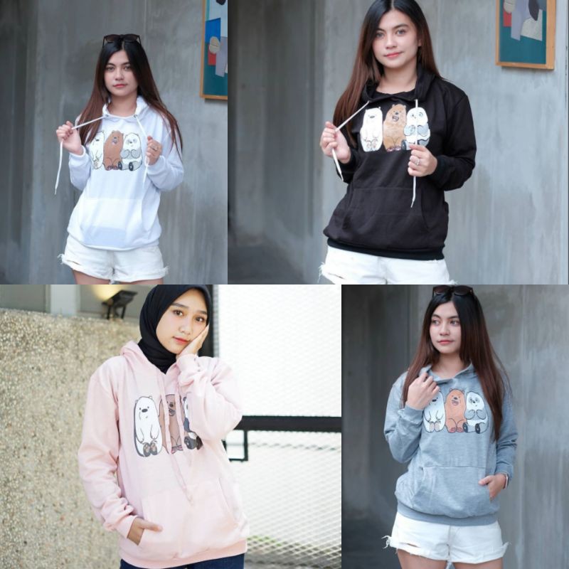 Jual NEW PANDA TRIPLE CUTE SWEATER FLEECE TEBAL HODIE WE BARE BEARS RS ...