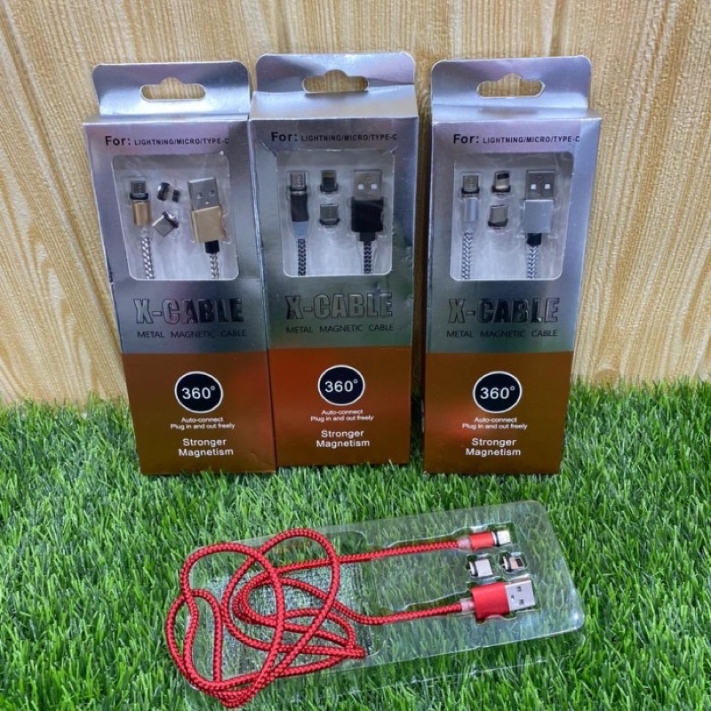 Jual KABEL MAGNET METAL CABLE MAGNETIC 3 IN 1 MICRO/IPHONE/TYPE C ...