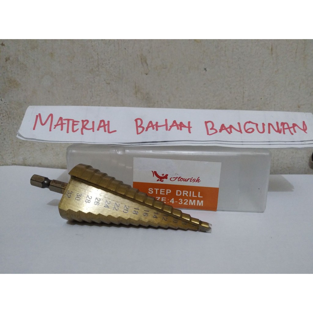 Jual Step Drill 4 - 32 mm HSS Mata Bor Segitig Pagoda Payung Bor Susun ...