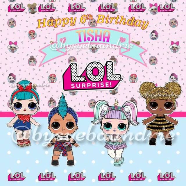 Jual Backdrop LoL surprise banner LoL surprise 1.5 x 1.5 mtr | Shopee ...