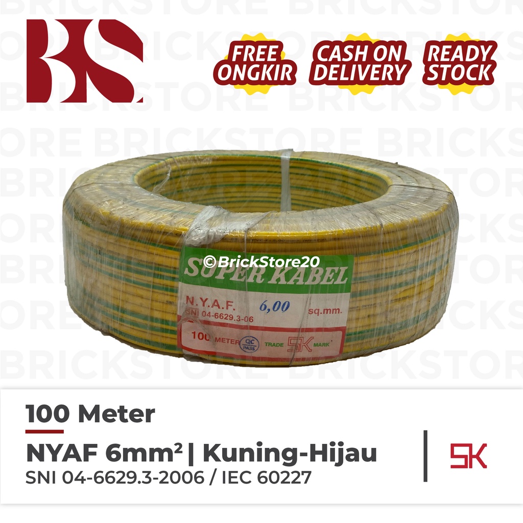 Jual Kabel Super NYAF 6 mm NYAF 6 NYAF 6 AF 6 AF 6 SQMM 6mm SNI | Shopee Indonesia