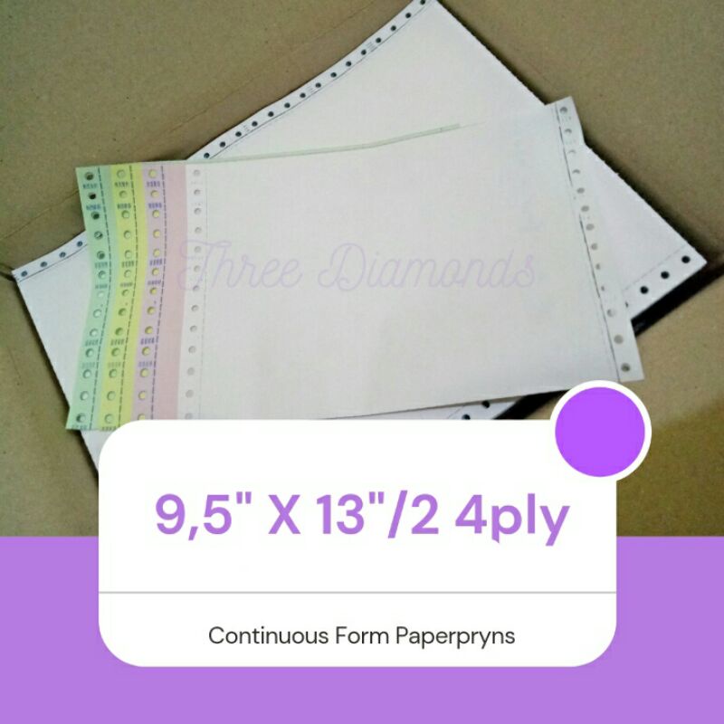 Jual (10 Lembar 4ply) Continuous Form Paper Prins 9.5 x 11/2 4ply - 9.5 ...