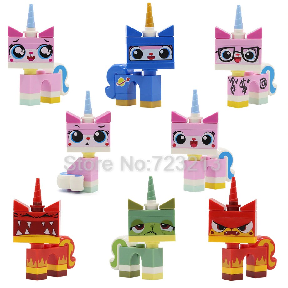 Jual Mainan Lego 8pcs/lot Cartoon Cute Unikitty Cat Figure Set Queasy ...