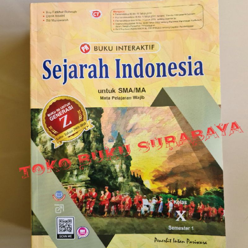 Jual Buku lks pr interaktif sejarah indonesia kelas X, 10 semester 1 intan pariwara tahun 2022 ...