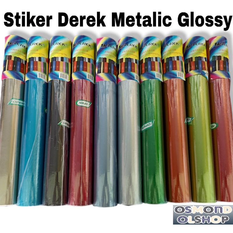 Jual Stiker Derek Metalic Glossy (Roll) 50cm X 9m | Shopee Indonesia