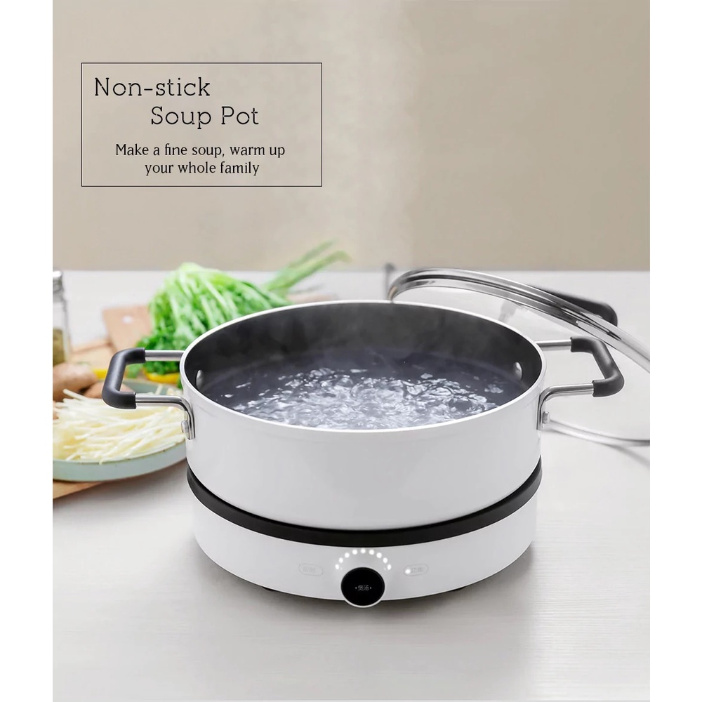 Jual ZHIWU GJT02CM - Non-Stick Stock Pot with Lid - 4L Capacity - Panci ...