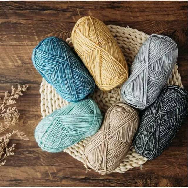 Jual 1-20 Benang rajut katun semprot wol /benang rajut stonewashed SW1 ...