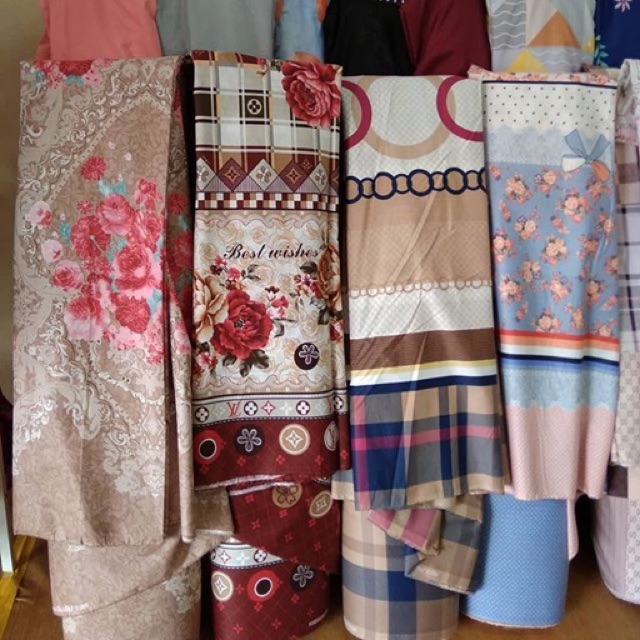 Jual Kain meteran kain sprei spray bedcover bed cover katun lokal bahan ...