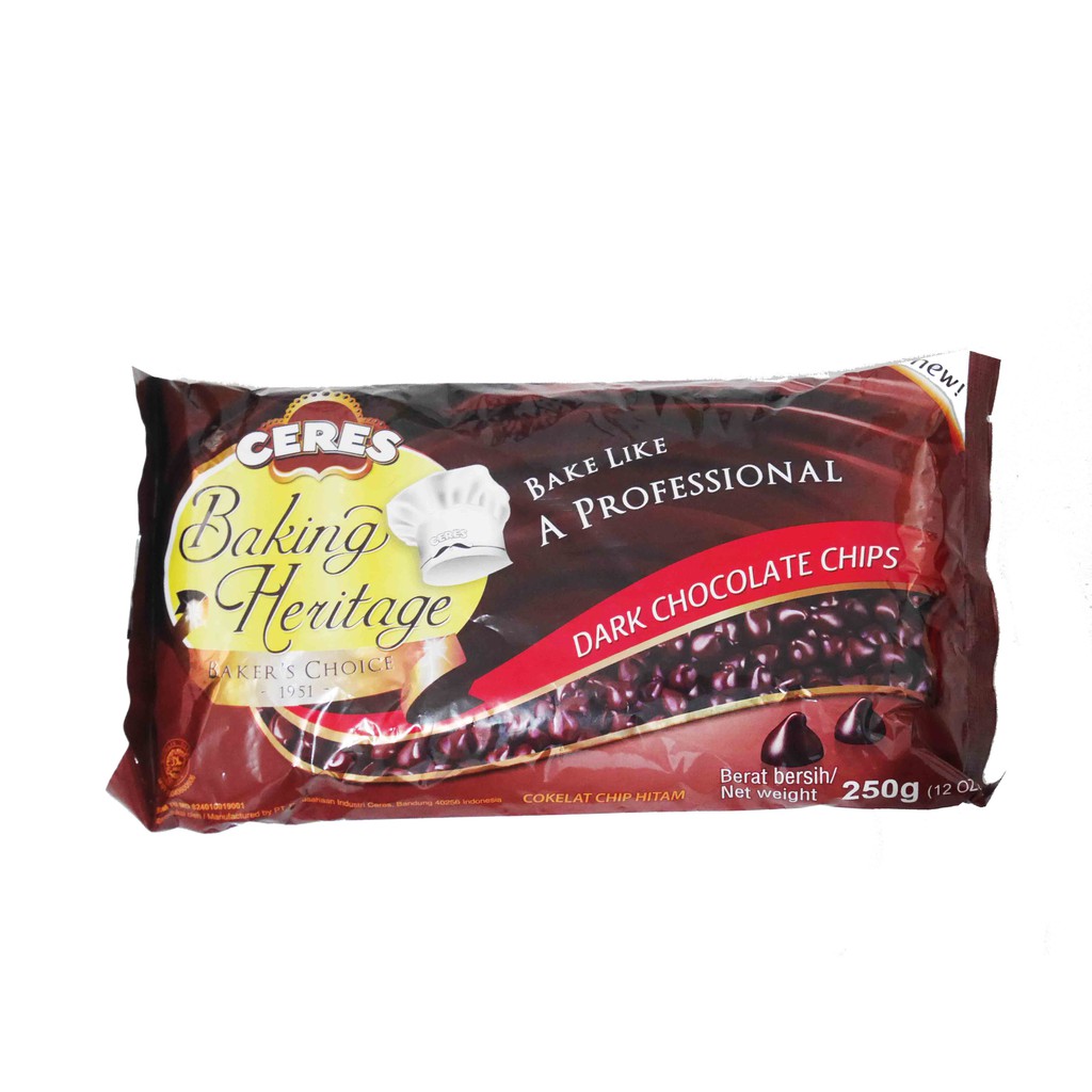 Jual CERES BAKING HERITAGE CHOCO CHIPS 250 GRAM ( DARK CHIPS & CANDY ...