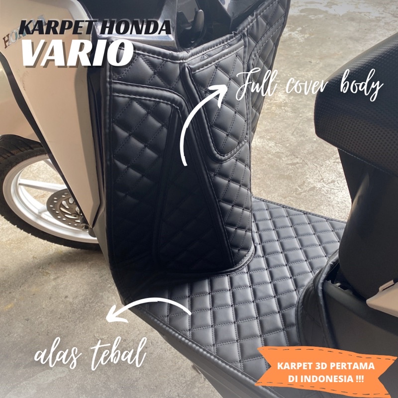 Jual Karpet Motor Kulit 3D Honda Vario 125, 150, 160 tahun 2018-2025 ...