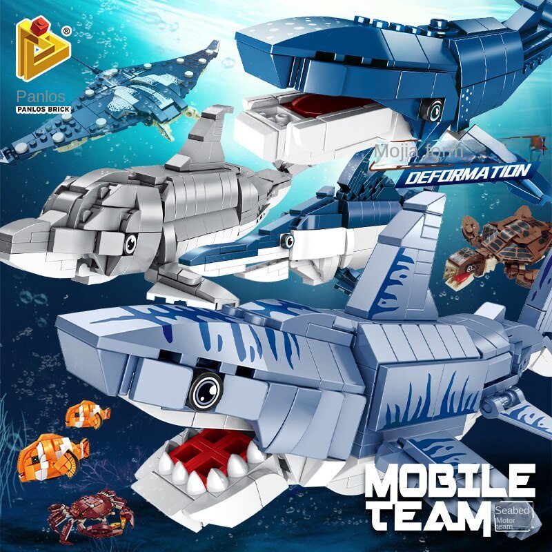 Jual Mainan Edukasi Anak Model Balok Bangunan Lego Hewan Laut Berubah ...