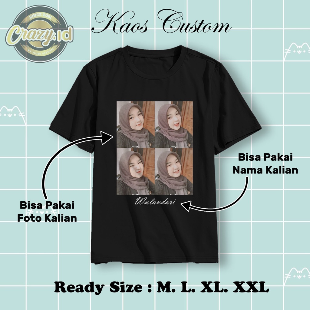 Jual KAOS SABLON CUSTOM GAMBAR DAN TULISAN BISA SATUAN DESAIN SUKA ...