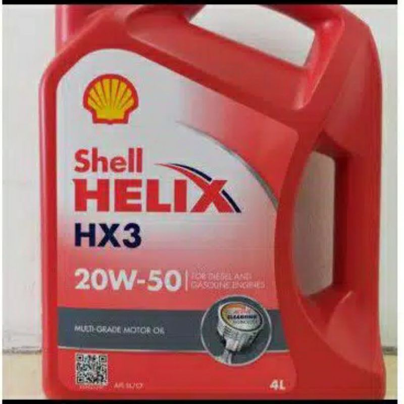 Jual Oli Mesin Shell Helix HX3 20W-50 galon isi 4liter | Shopee Indonesia