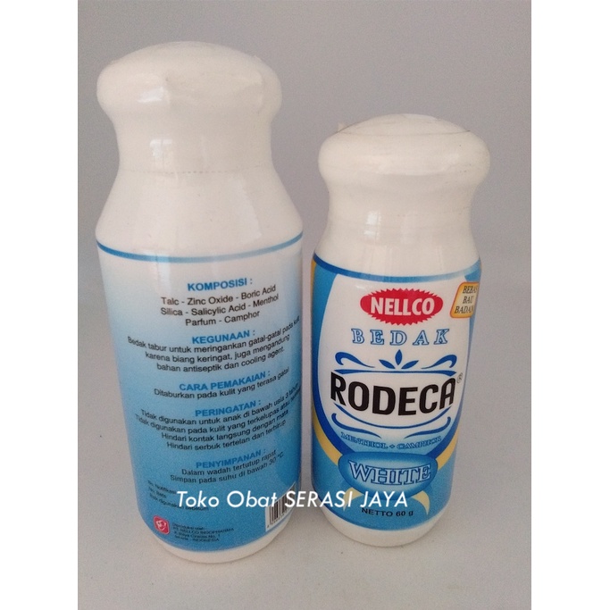 Jual Bedak Rodeca White 60 gr & 100 gr Bedak Gatal Kesehatan Kulit ...