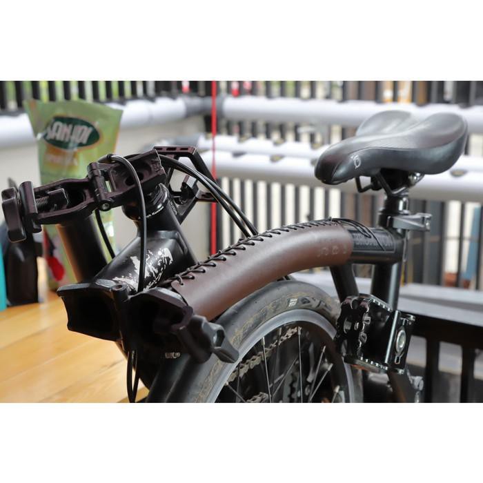 Jual Frame Protector Cover Pelindung Brompton Pikes Trifold Kulit Leather GARANSI 100% ORIGINAL ...