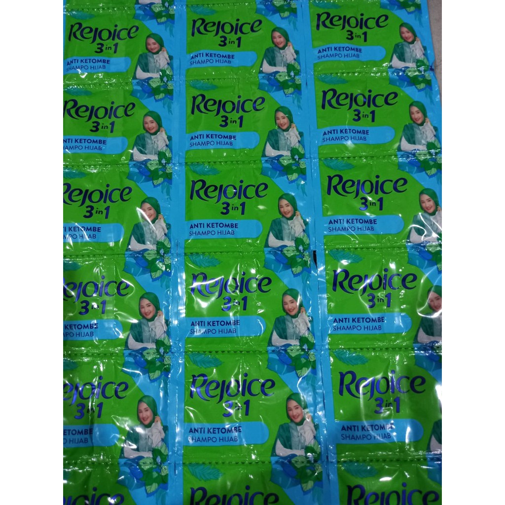 Jual Shampo Rejoice Hijab 3 in 1 Anti Ketombe 10 ml 1 Renceng (12 Sachet) | Shopee Indonesia
