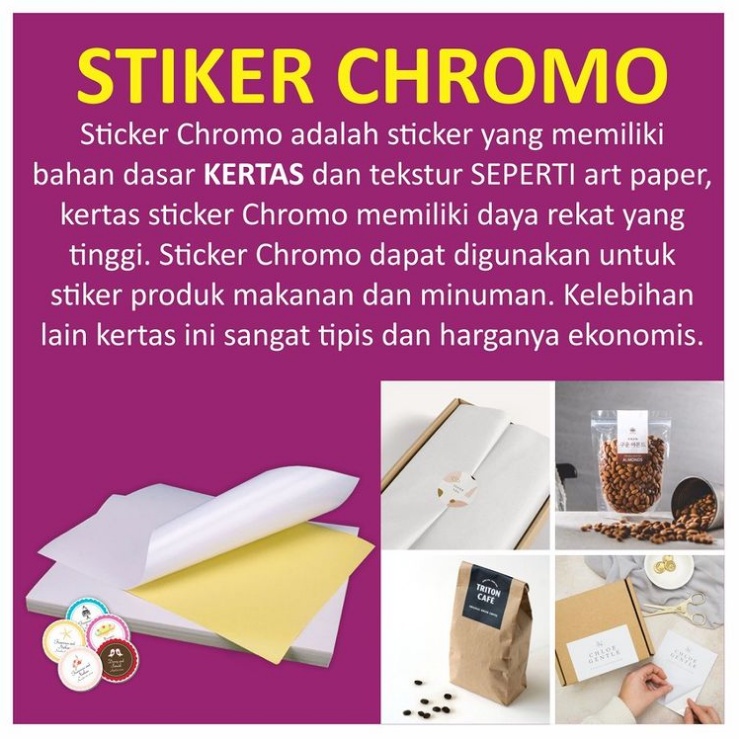 Jual CETAK STIKER CHROMO | Shopee Indonesia