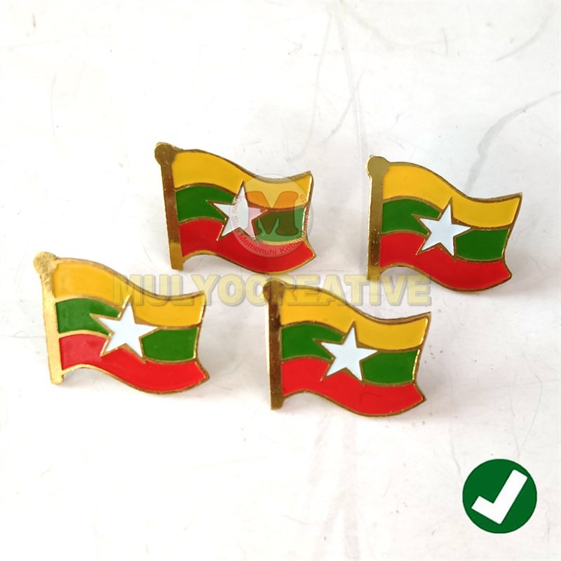 Jual Pin Bendera Negara Myanmar Pin Bros Bendera Myanmar Flag Pin Murah ...