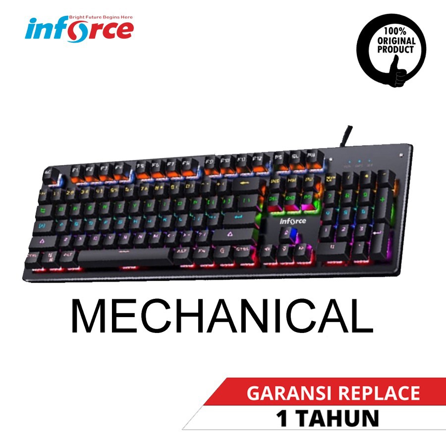 Jual Inforce Keyboard Gaming Mechanical KB1035 1035 Illuminated Wired ...