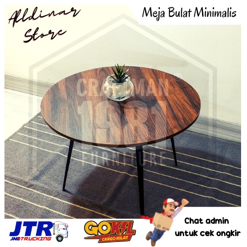 Jual Round Table Meja Bundar Minimalis Meja Bulat Meja Kayu Meja Tamu ...