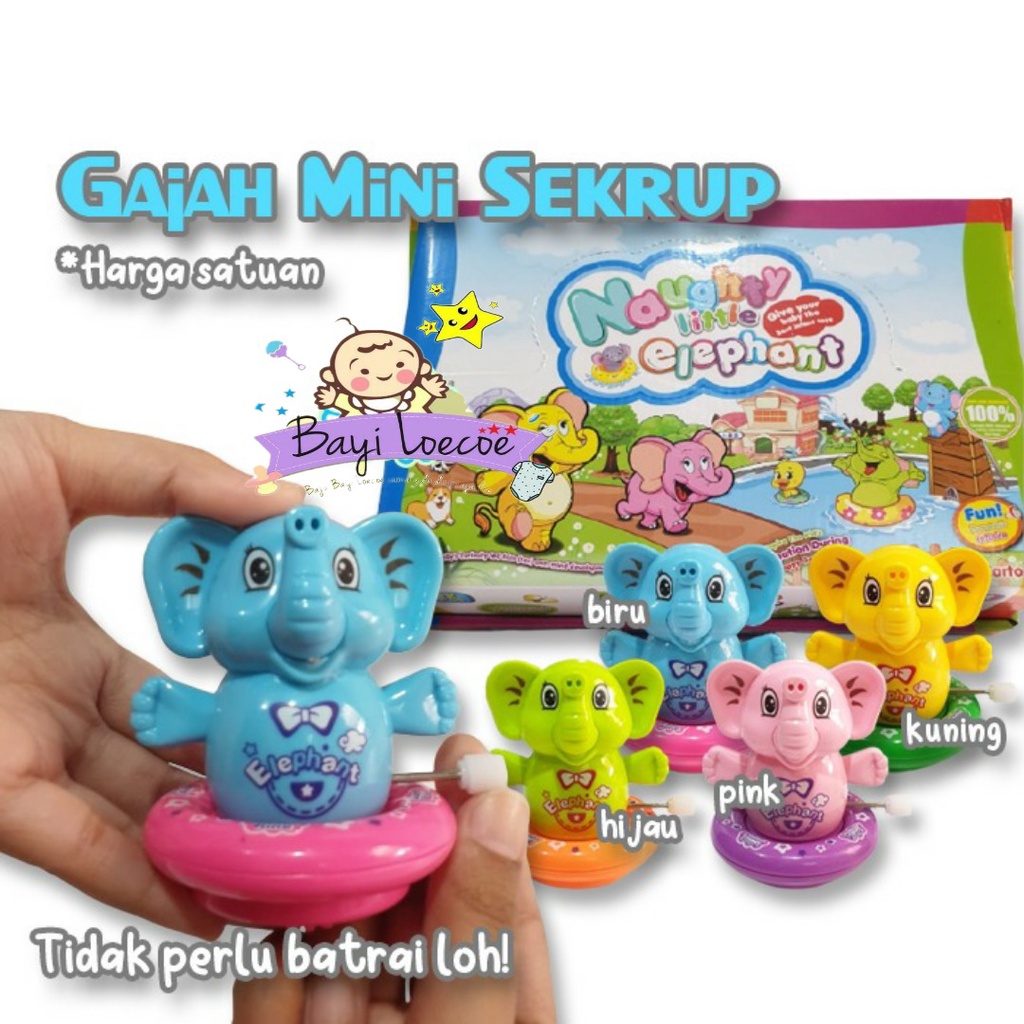 Jual Mainan Bayi Gajah Putar NAUGHTY LITTLE ELEPHANT Gajah Sekrup harga ...