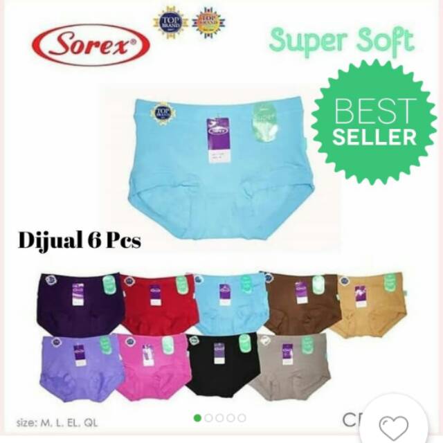 Jual 6 PCS CELANA DALAM SOREX 1238 ORI/CELANA DALAM BRAND/CANCUT IBU ...