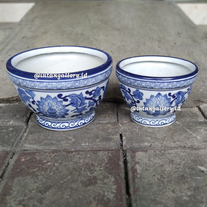 Jual Pot Tanam isi 2 Biru Putih (Satuan Besar/Kecil Bisa) | Shopee ...