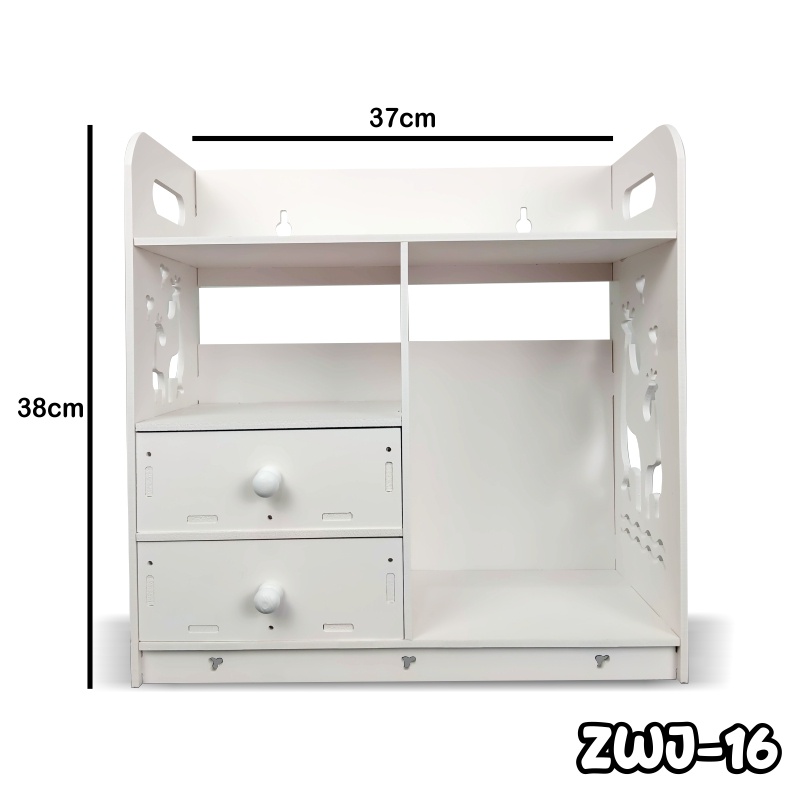 Jual Rak Penyimpanan Minimalis Kayu Wpc Sisi Ranjang Dua Laci Kabinet ...