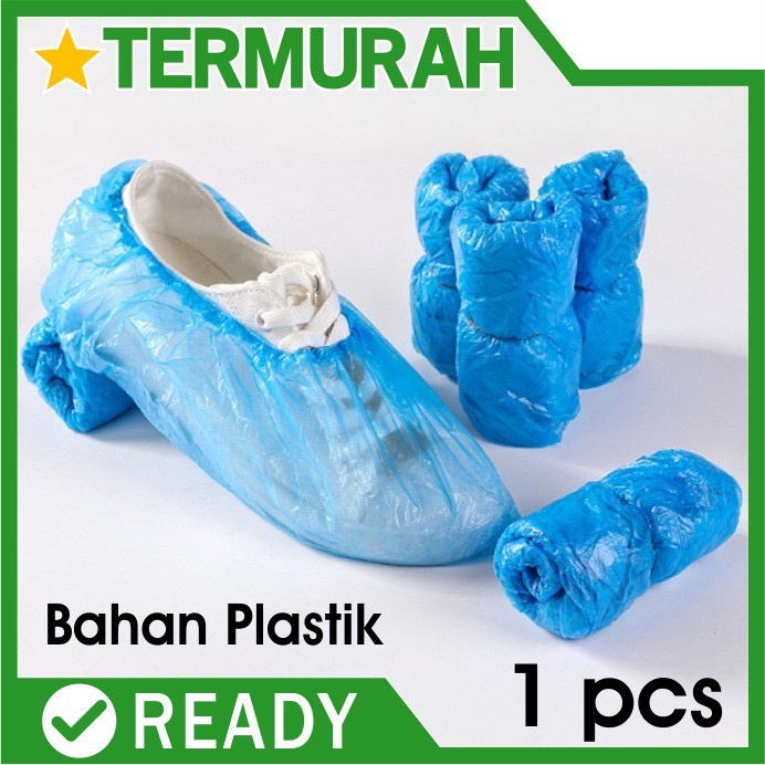 Jual 5PSG sarung sepatu medis anti bakteri anti kuman plastic shoes ...