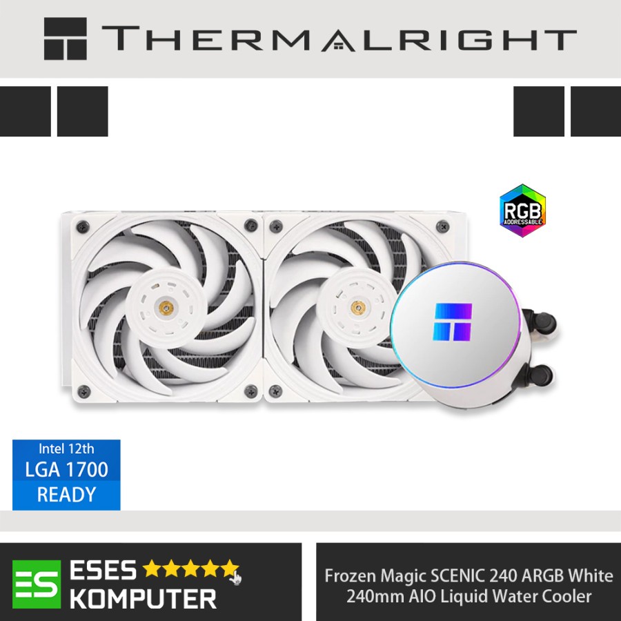 Jual THERMALRIGHT Frozen Magic SCENIC 240 ARGB WHITE AIO 240mm Water ...