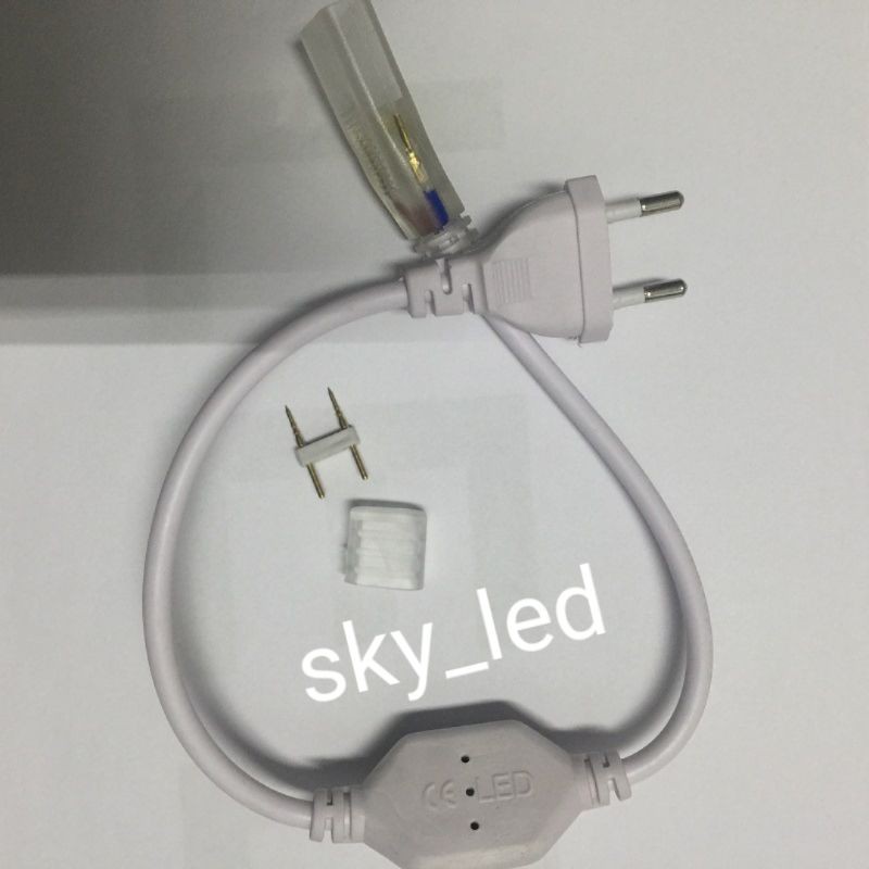 Jual SOCKET LAMPU STRIP / KABEL COLOKAN LAMPU LED SELANG 220V SMD 5050 ...