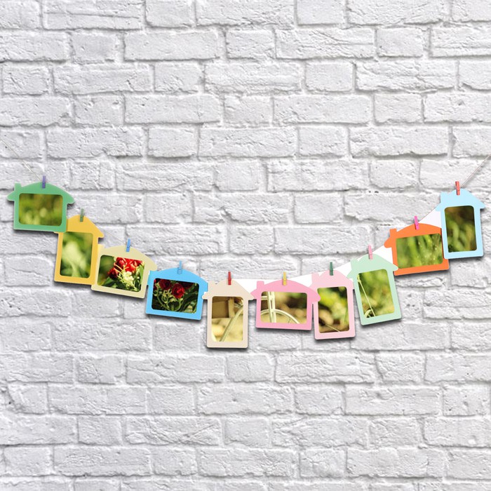 Jual Foto Frame Gantung Bentuk Rumah (10pcs) | Shopee Indonesia