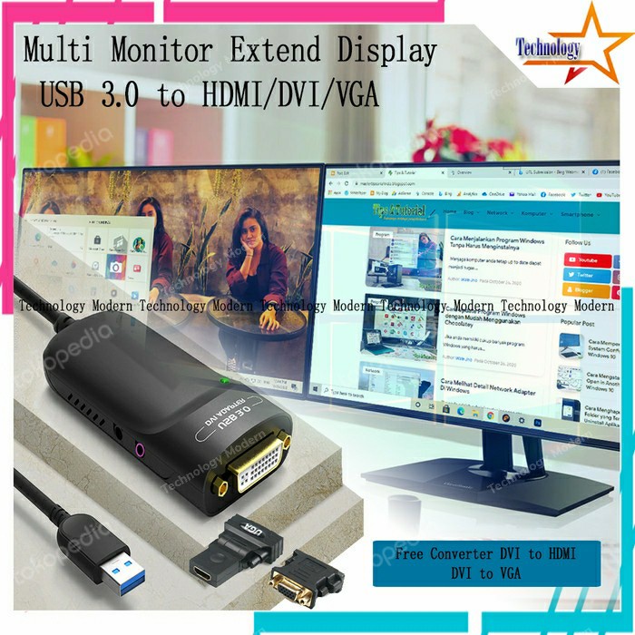 Jual Multi Monitor HDMI/DVI/VGA Extend Display Multiviewer with Audio ...