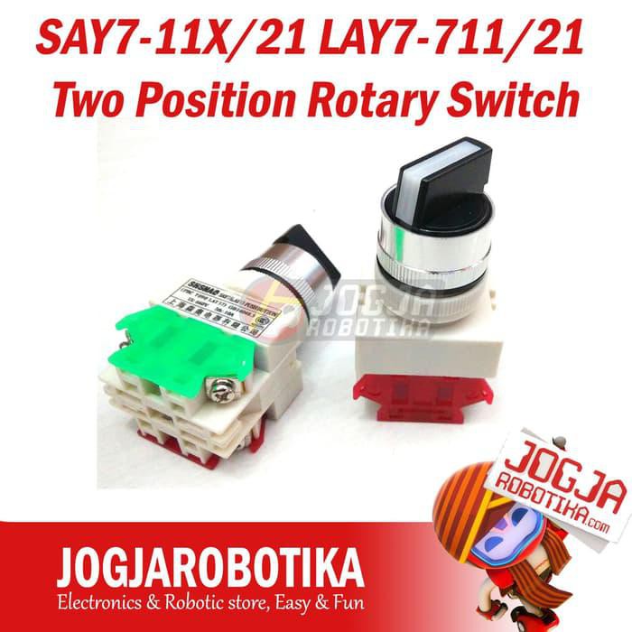 Jual SAY7-11X/21 LAY7-711/21 Rotary Selector Self-Locking Push Button ...