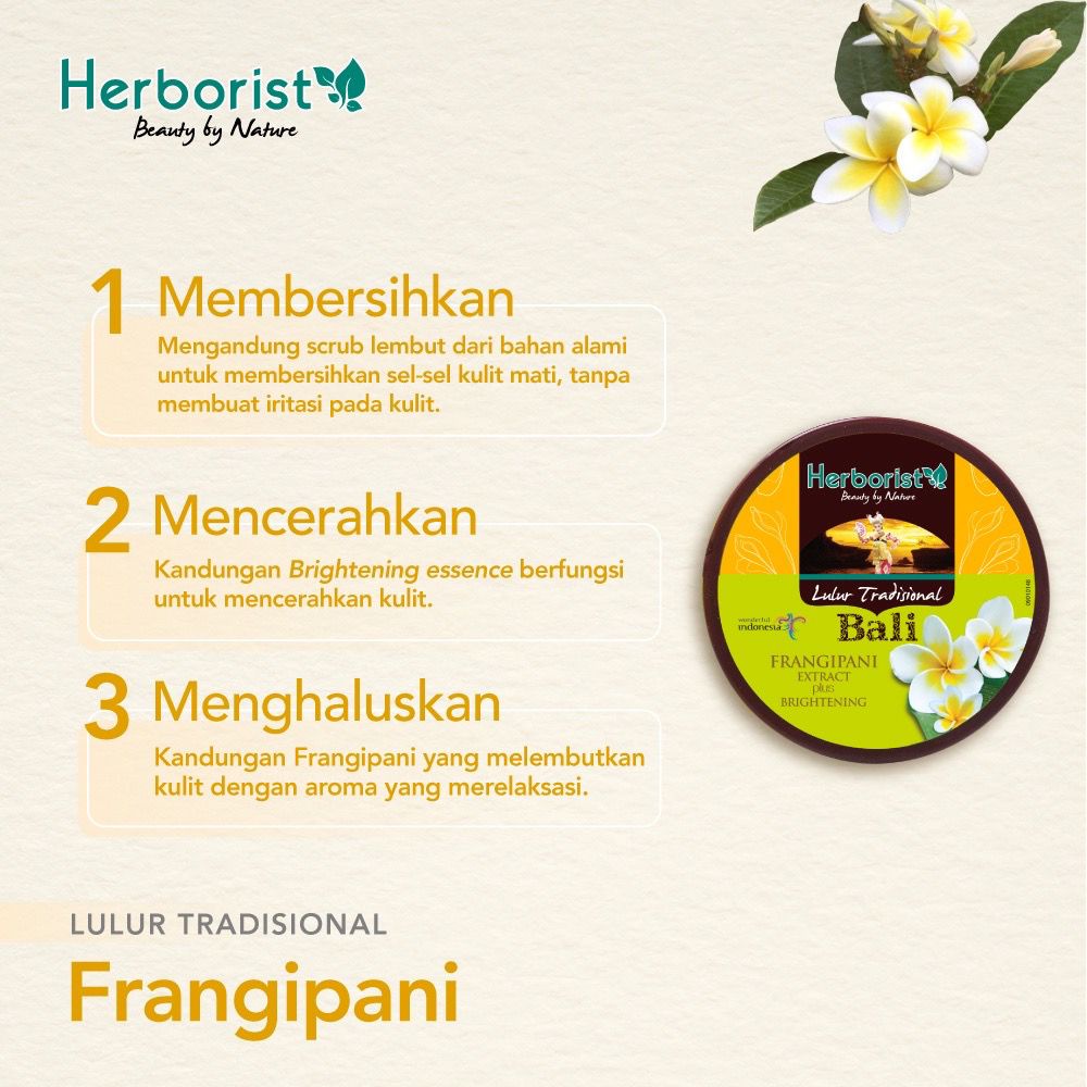 Jual (GET 1 GIFT) Herborist LULUR TRADISIONAL BALI PLUS WHITENING 100GR ...