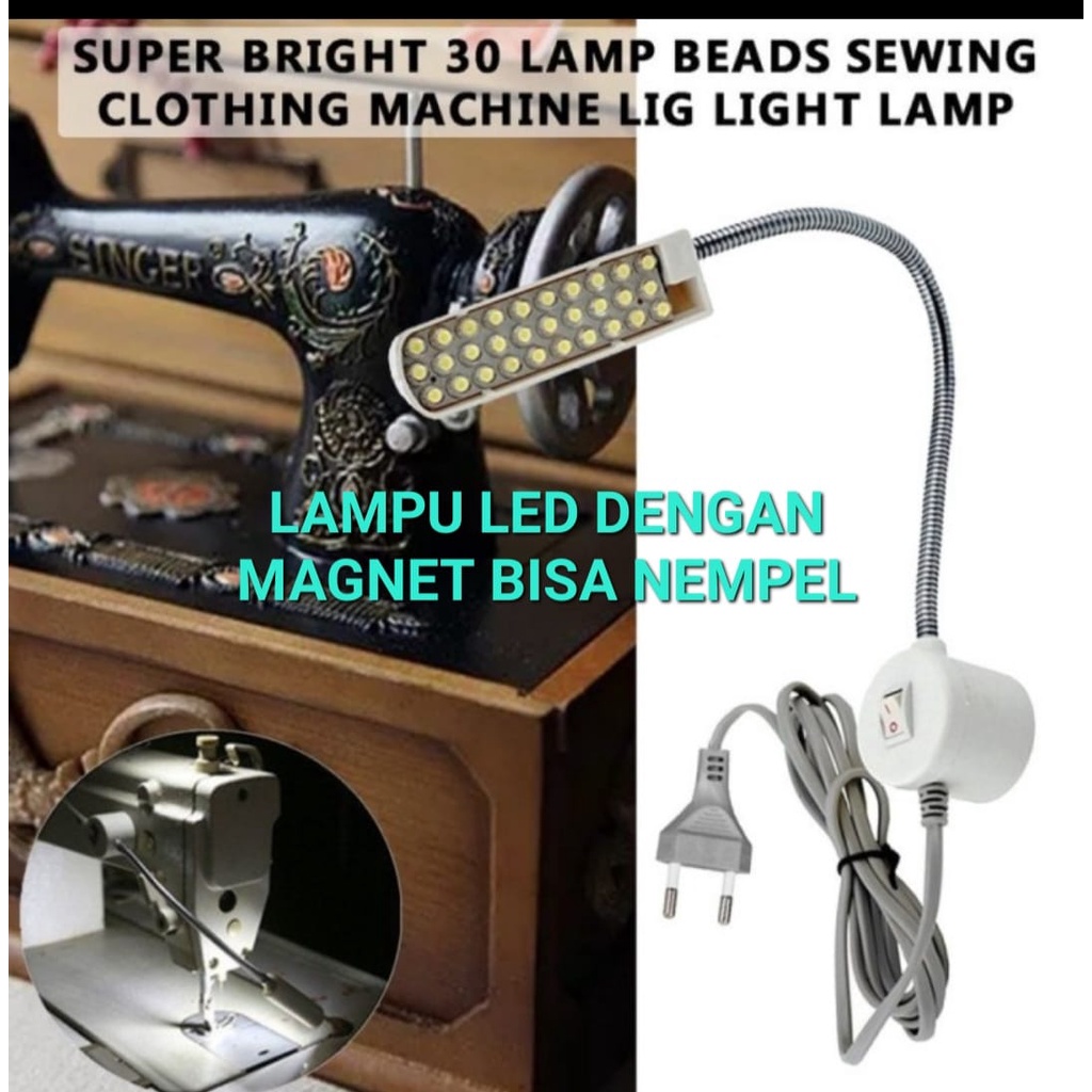 Jual G609 LAMPU LED 30 BELAJAR TEMPEL MAGNET BELALAI SAKLAR COLOK ...