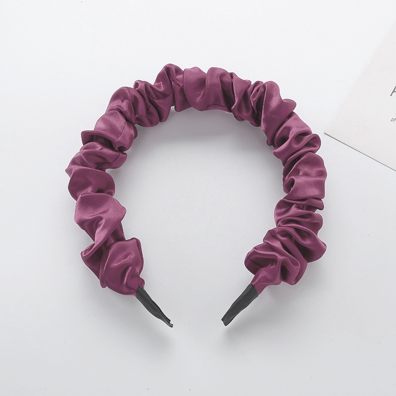 Jual Bando Scrunchie Serut Satin Besar Korea Headband Ruffle Bandana ...