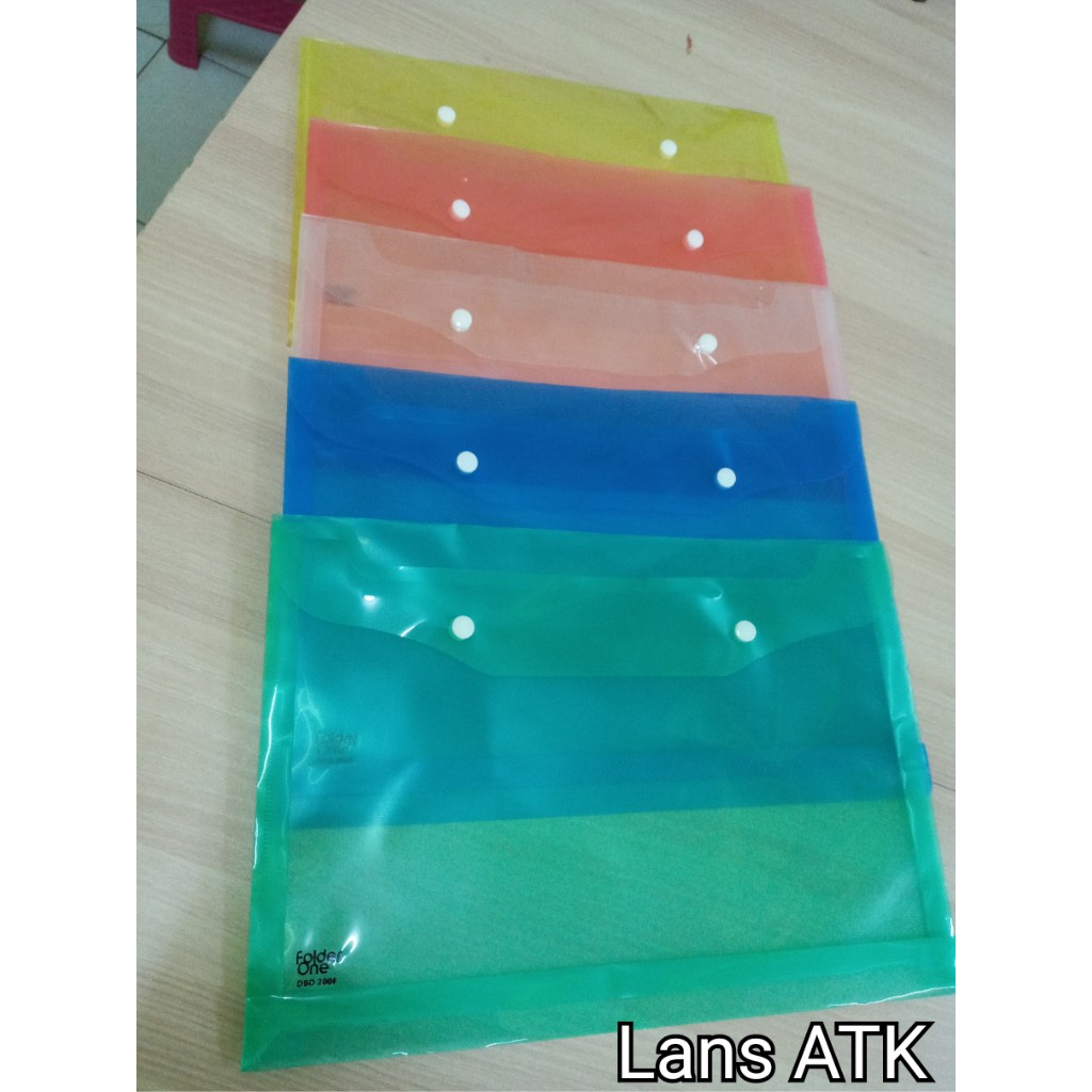 Jual Map Kancing Plastik Folder One / Map Kancing Transparan Folder One ...