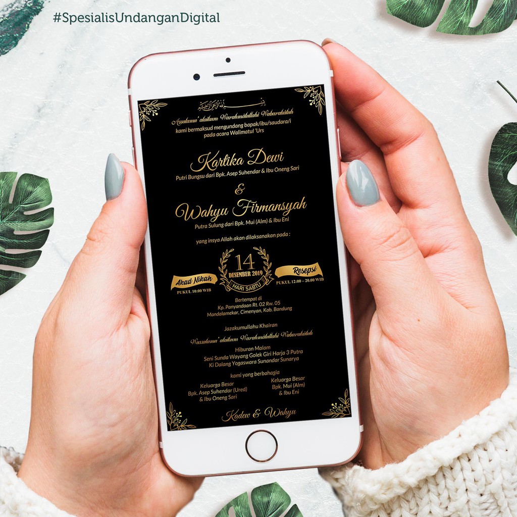 Jual Undangan Digital Pernikahan / Undangan Digital Static Gambar Model ...