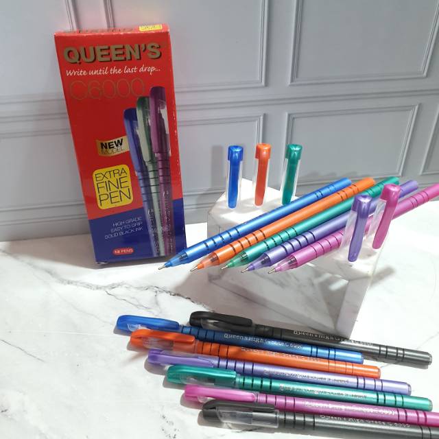 Jual Pen Faster Queen's c6000 (1box=12pc)/faster/queen/c6000/bolpen ...