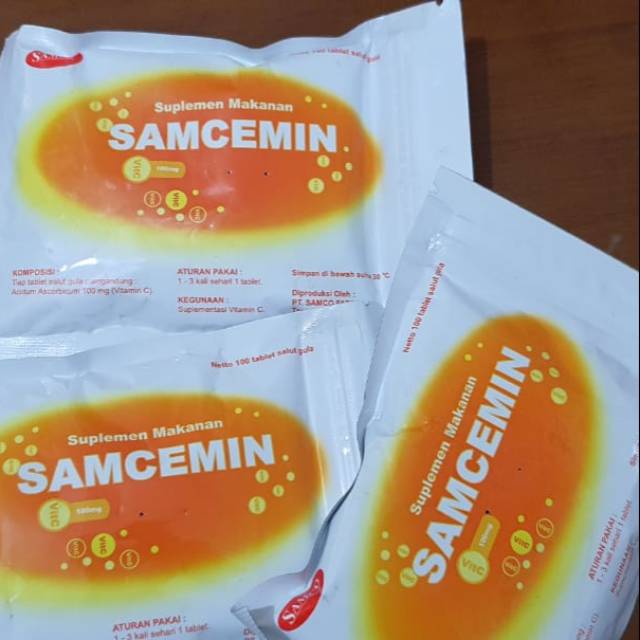 Jual Samcemin vitamin c 100mg. Tablet 100s | Shopee Indonesia