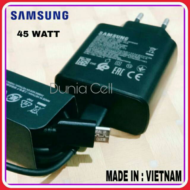 Jual CHARGER SAMSUNG NOTE 10 NOTE 10 PLUS 45 WATT ORIGINAL 100% SUPER ...