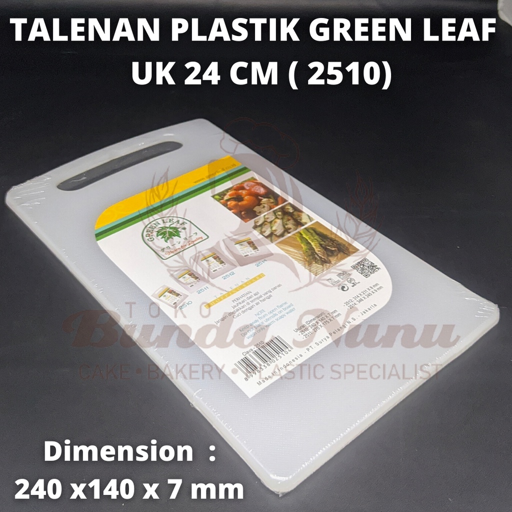 Jual Talenan Plastik Putih Tebal Green Leaf / Talenan Plastik Green ...