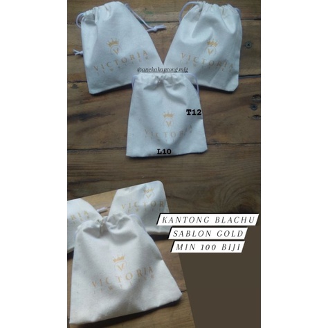 Jual Kantong Belacu sablon Logo (min order 100 pcs) | Shopee Indonesia