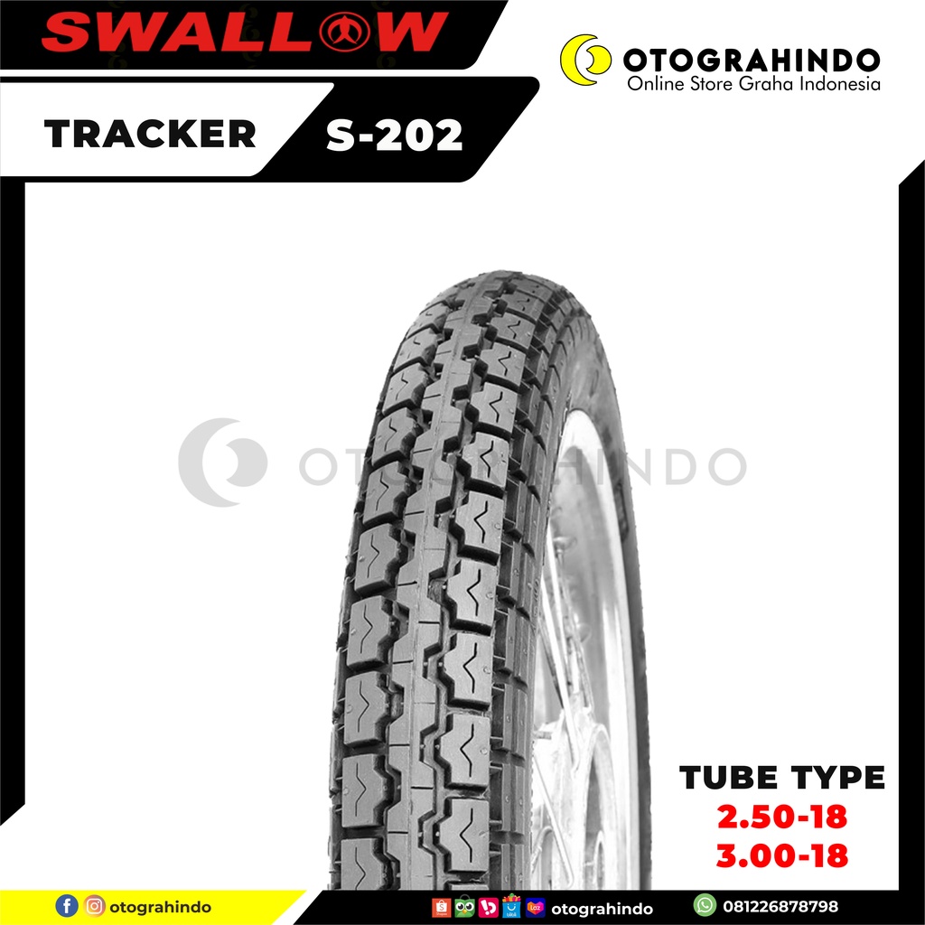 Jual Ban Luar Sepeda Motor Swallow S-202 Tracker Ukuran 250 300 Ring 18 ...