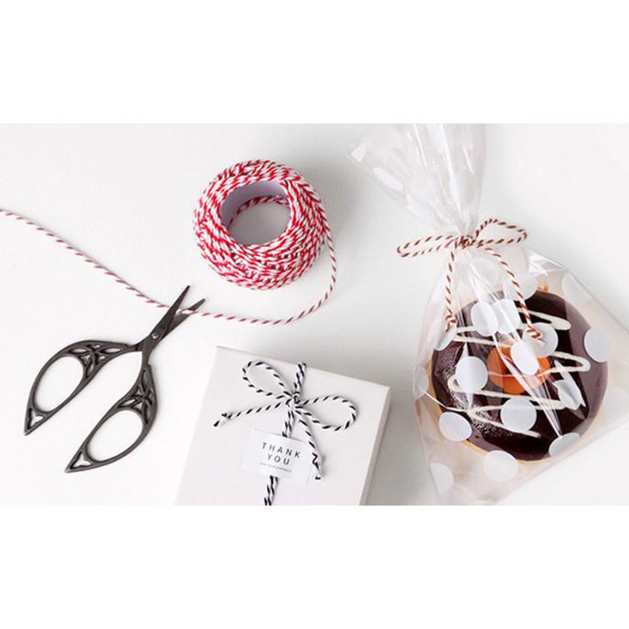 Jual Tali Rami Motif Garis Garis / Ikat Hang Tag Kado Hadiah - Merah ...