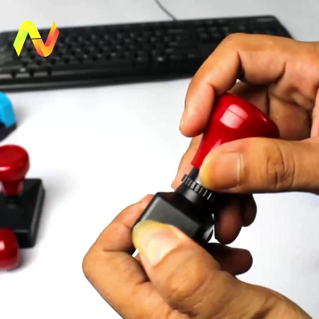 Jual Stempel Custom Flash Warna Otomatis Stampel Usaha Cap Toko Perusahaan Pengesahan Stamp ...