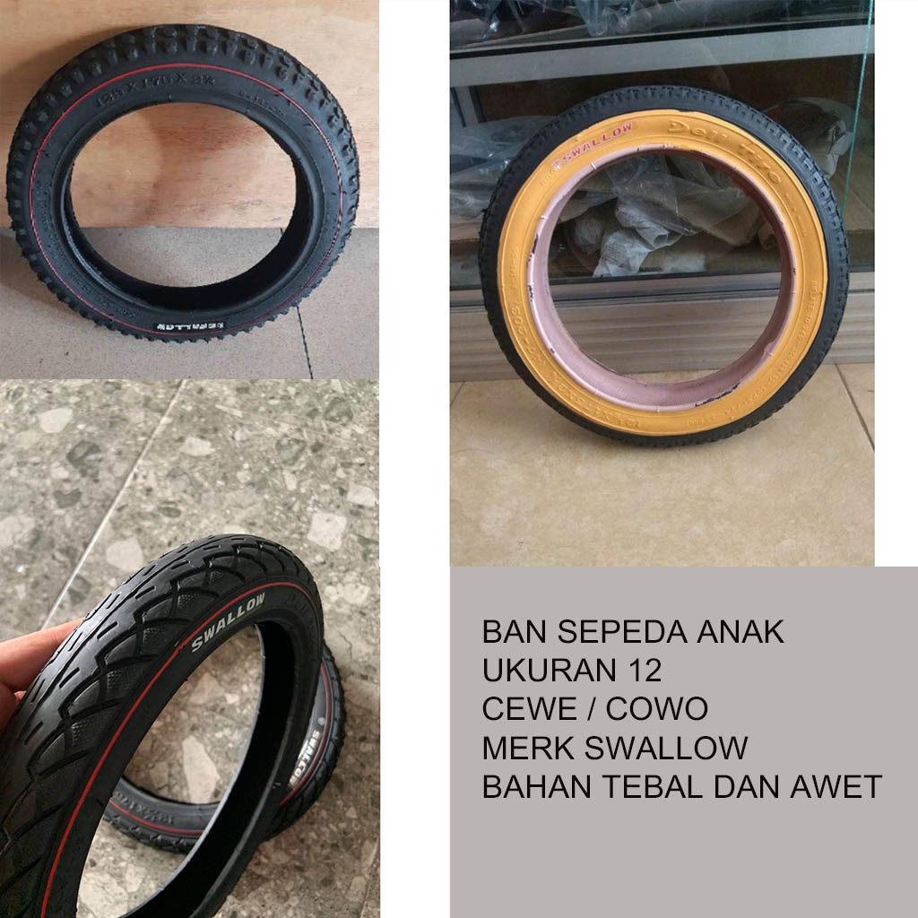 Jual Ban Luar Sepeda Merk Swallow Ukuran 12 1/2 x 175 x 2 1/4 | Shopee ...
