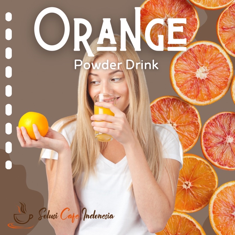 Jual Bubuk Minuman Milkshake Orange 1 kg Jeruk Powder Drink Solusi Cafe ...